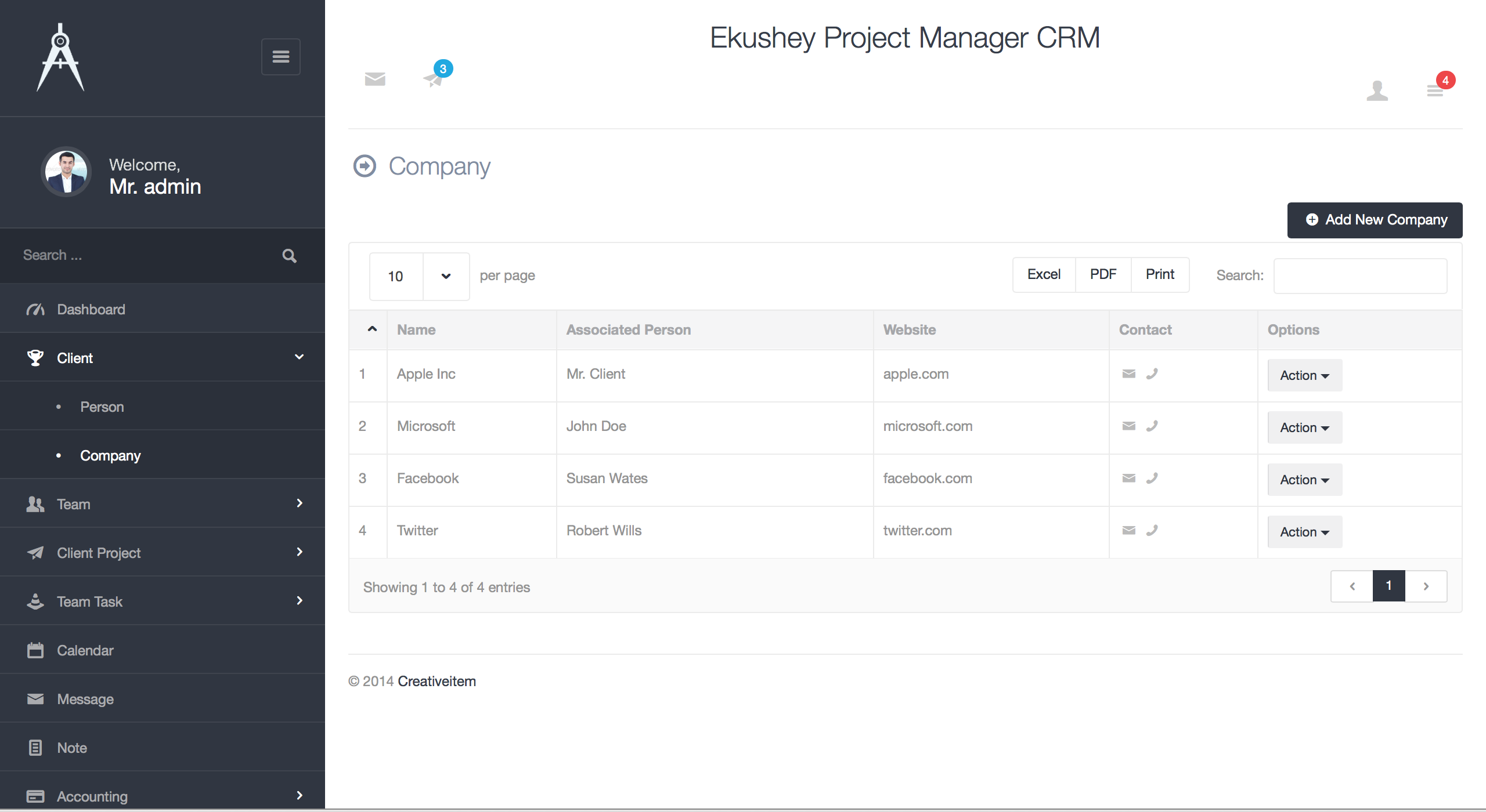 Ekushey Project Manager CRM by Creativeitem | CodeCanyon